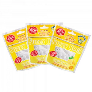 Кристаллы ксилита Fuzzy Rock, без сахара, со вкусом лимона, 3 упаковки ...